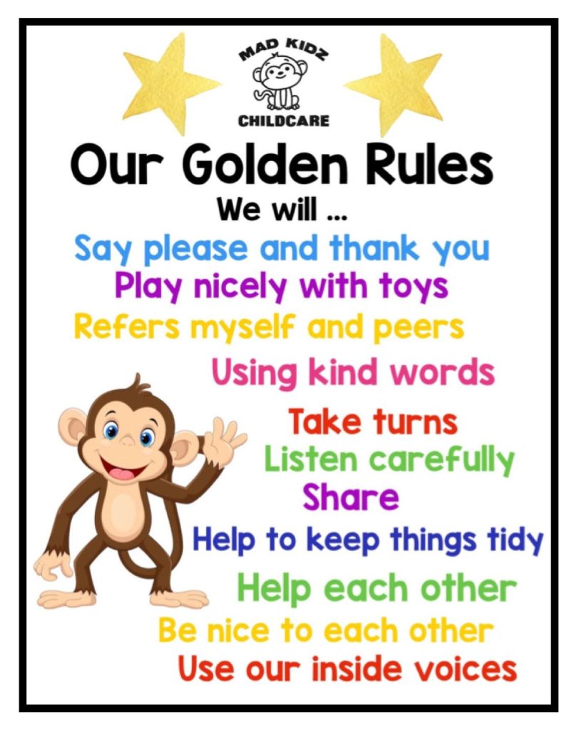Our Golden Rules – Mad Kidz Child Care